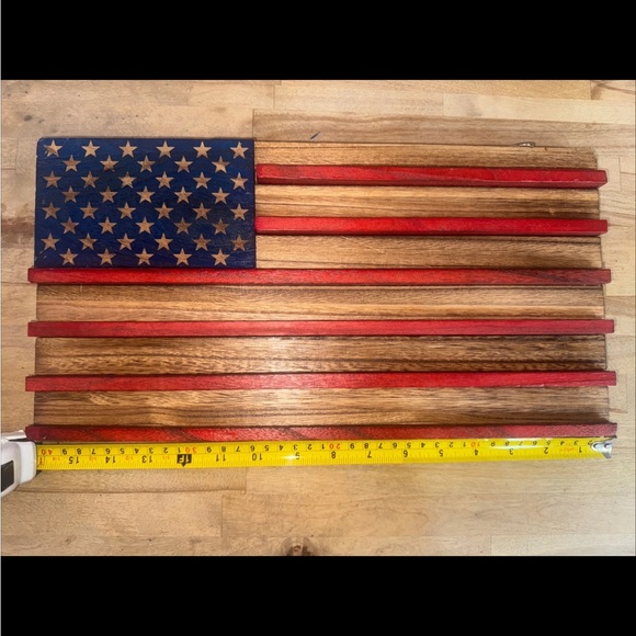 wood flag | Wall Decor | Wood Flag Rustic American Flag Distressed Flag ...